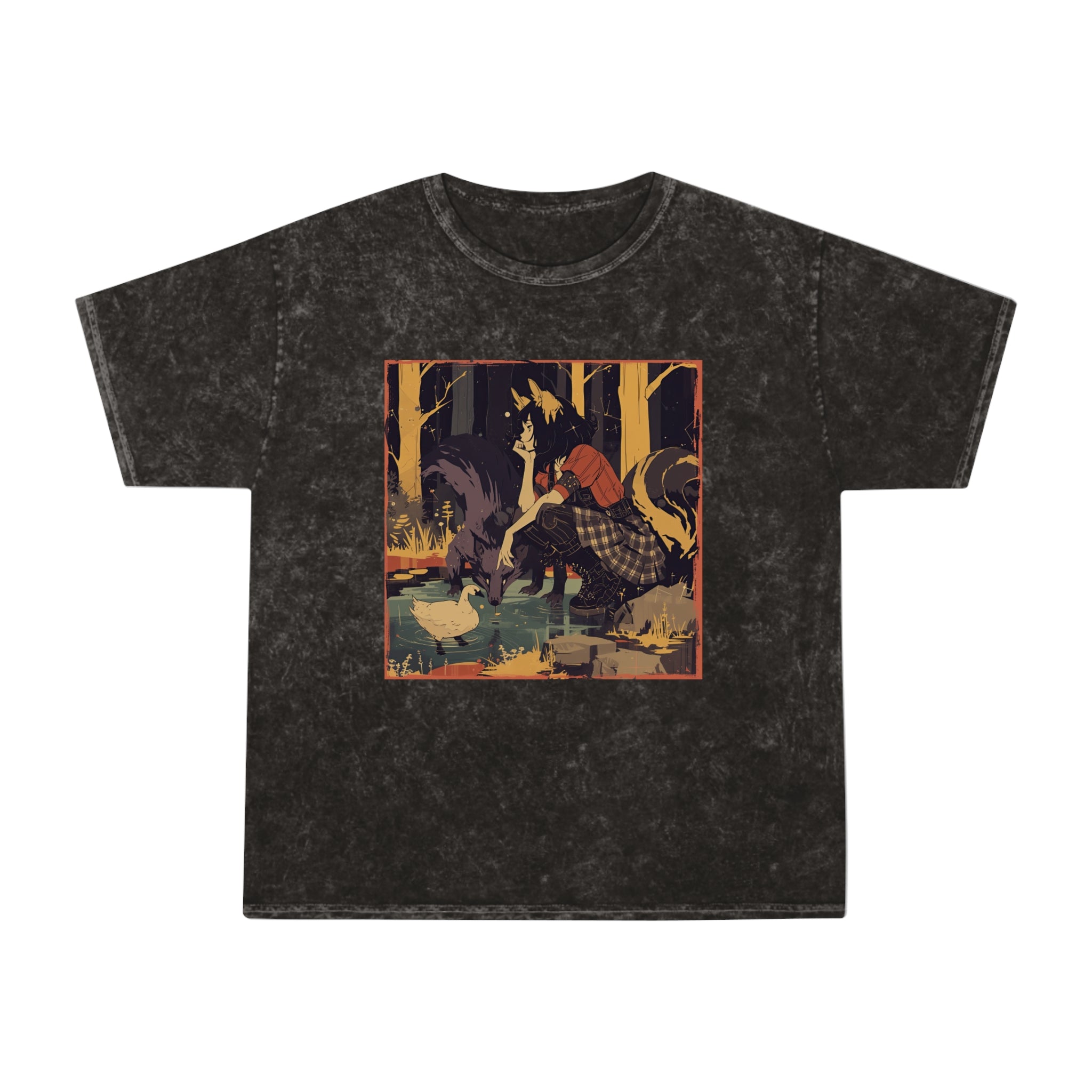 Cottagecore steampunk goose pond lady Unisex Mineral Wash T-Shirt ...