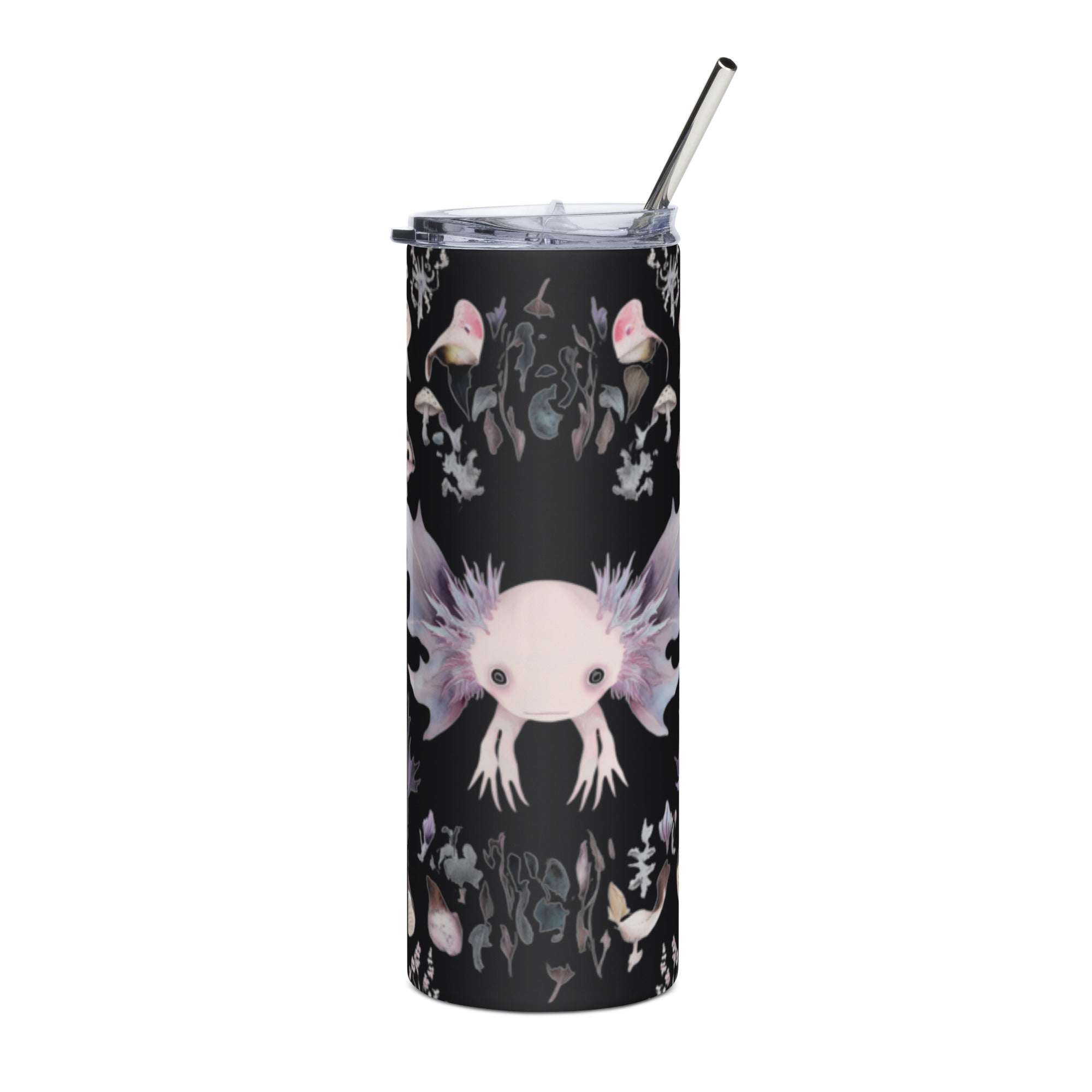 Axolotl Fall Cottagecore Pastel Fall Leaves Stainless steel tumbler ...